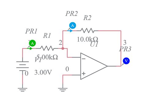 Inverting Amplifier Multisim Live