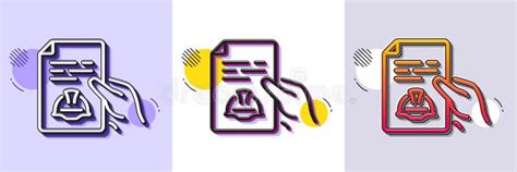 Engineering Line Icon Technical Documentation Sign Halftone Dotted