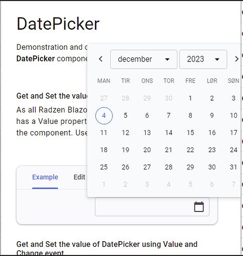 DatePicker Popup Boundary Detection Not Happening On First Try Radzen