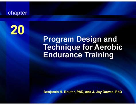 Kines 311 Chapter 20 Powerpoint Lecture From Class Aerobic Endurance Exercise Training
