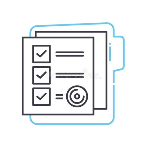 Project Tasks Line Icon Outline Symbol Vector Illustration Concept Sign Stock Vector