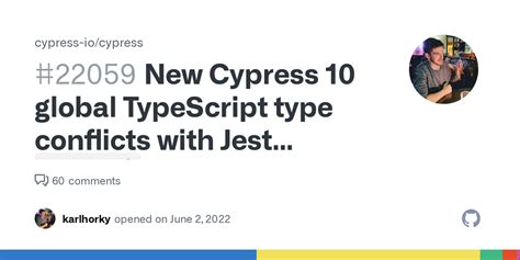 New Cypress 10 Global Typescript Type Conflicts With Jest `expect