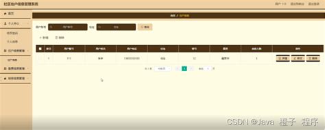 node js vue计算机毕设项目社区住户信息管理系统（程序 lw 部署） csdn博客