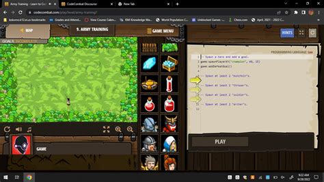 Game Development Level 9 Army Training Level Help