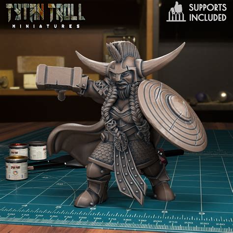 3d File Dwarven Bearded Female Pack [pre Supported]・3d Printing Model To Download・cults