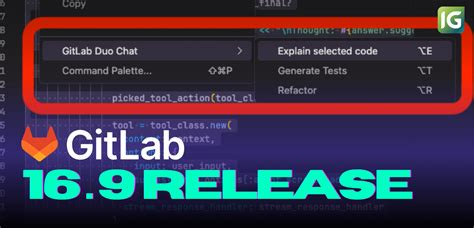 Gitlab 169 릴리즈 노트 Premium 고객에게 Gitlab Duo Chat 제공 Merge Request의 변경 사항 요청 추가 Infograb