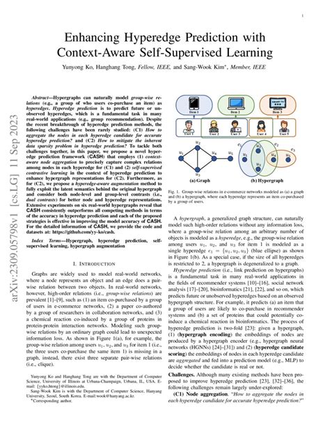 Enhancing Hyperedge Prediction With Context Aware Self Supervised Learning DeepAI