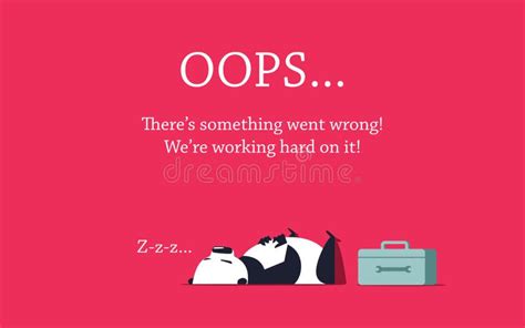 Oops Something Went Wrong Error Page Concept Vector Illustration