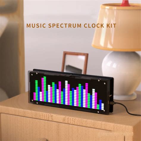 Dc 5v 스테레오 음악 스펙트럼 시계 Diy 키트 Led 라이트 오디오 레벨 표시기 앰프 Vu Meterrhythm
