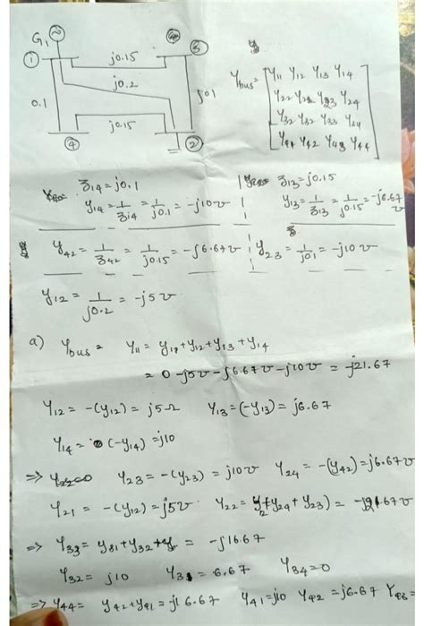 Solved 1 The 4 Bus Power System Is Given With One Line Diagram And