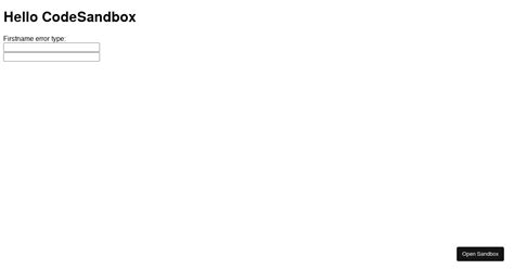 React Hook Form Errors Type Codesandbox