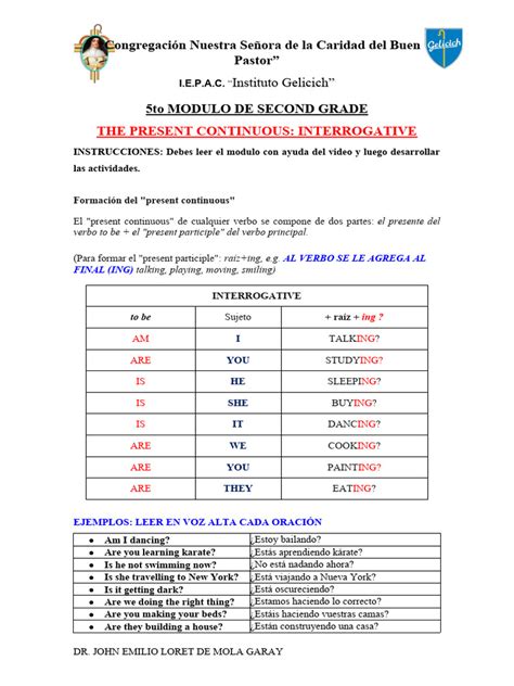 5to Modulo De Aprendizaje Second Grade Pdf