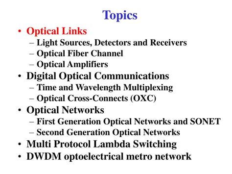 PPT Optical Networks PowerPoint Presentation Free Download ID 499199