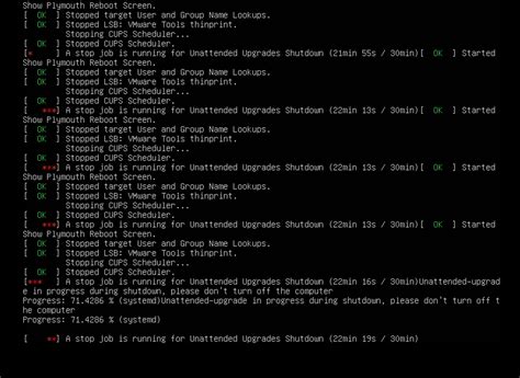1804 A Stop Job Is Running For Unattended Upgrades Shutdown Ask Ubuntu