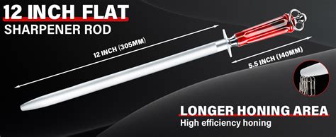 Amazon Com Huusk 10 Knife Sharpener Rod High Carbon Steel Knife Steel Sharpener Kitchen