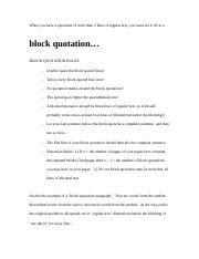 Block Quotation Rules And Example Doc When You Have A Quotation Of More Than 3 Lines Of