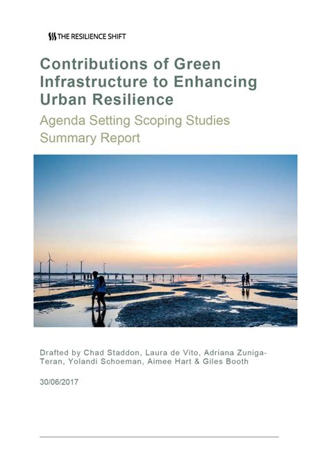 Contributions Of Green Infrastructure To Enhancing Urban Resilience Resilience Rising