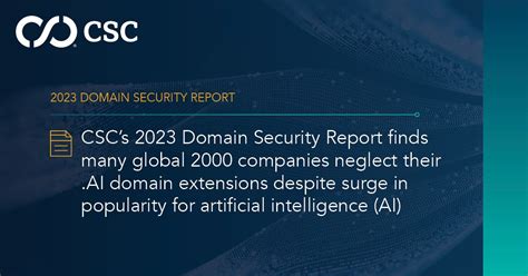 Csc Digital Brand Services On Linkedin Cscs 2023 Domain Security Report Finds Many Global 2000