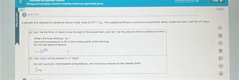 Solved Exponential And Logarithmic Functionswriting And