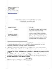 Sample California Motion For Summary Judgment By Defendantdoc 1 3