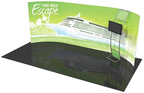 Formulate Master 20 Horizontal Curve Tension Fabric Displays Display Aisle