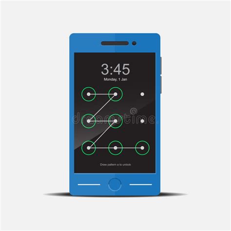 Draw Pattern To Unlock Smartphone Stock Illustration Illustration Of Passcode Password