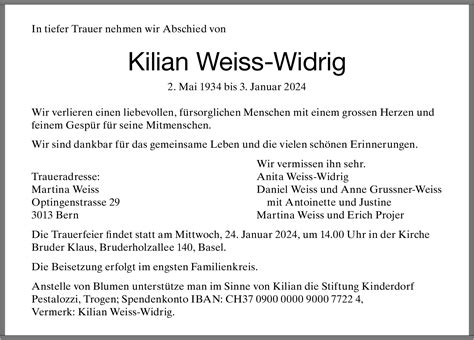 Kilian Weiss Widrig Hommages