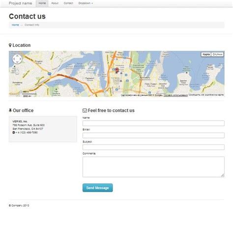 Contact Page Template Layout Bootstrap Build With Working Php Contact