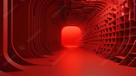 Red Rendered In 3d Perspective Powerpoint Background For Free Download