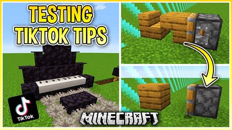 Trying Viral Tiktok Minecraft Hacks Tips And Tricks Youtube