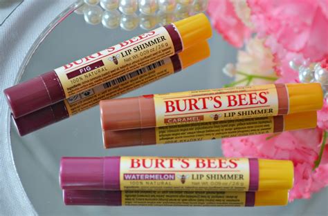 Burts Bees Lip Shimmers In Fig Caramel And Watermelon All About