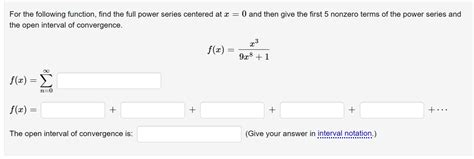 Solved For The Following Function Find The Full Power Chegg