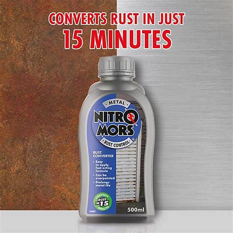 Nitromors Metal Rust Converter Treatment Fast Acting Easy To Apply 500ml X3