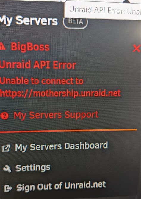 Failed Resolving Https Mothership Unraid Net Connect Plugin Support Unraid