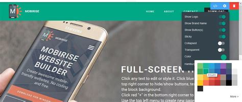 Change The Color Of A Menu In Totally Free Website Builder