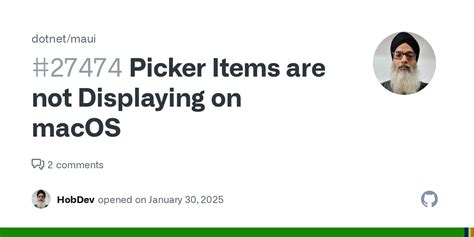 Picker Items Are Not Displaying On Macos · Issue 27474 · Dotnetmaui · Github
