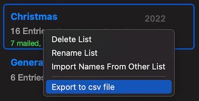 Exporting Lists To Csv Files Address Labels