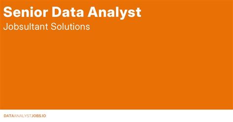 Data Analyst Jobs On Linkedin Senior Data Analyst