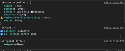Uk Panel Scrollable Not Working Well With Uk Height Classes · Issue