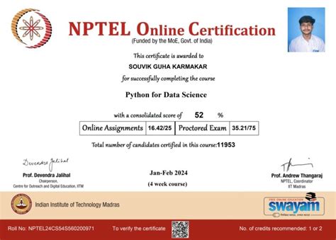 Completed Python For Data Science Nptel Souvik Guhakarmakar Posted On