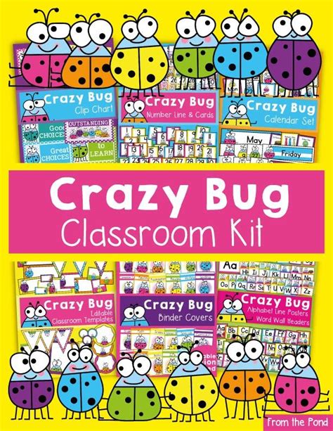 Classroom Decor Crazy Bug Classroom Theme Editable Classroom Themes