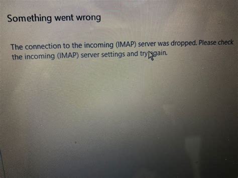 Imap Connection Was Dropped Outlook Agent Roffice365