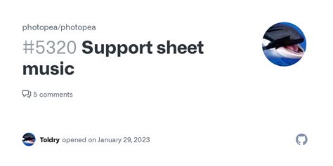 Support Sheet Music · Issue 5320 · Photopeaphotopea · Github