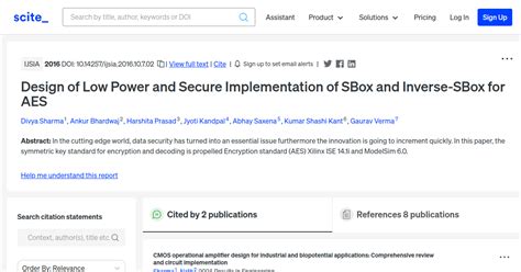 Design Of Low Power And Secure Implementation Of Sbox And Inverse Sbox