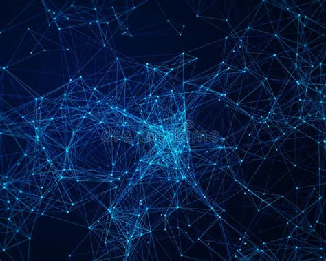 Background With Cybernetic Particles Stock Illustration Illustration Of Connect Fractal 60400619