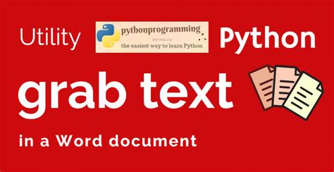 grab the text from a word document python programming