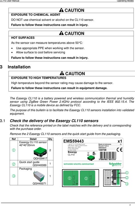 Schneider Electric 130729 Wireless Thermal Sensor User Manual Fm