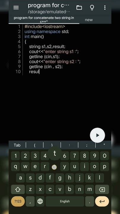 Program To Concatenate Two String In C Shortsshortvideo Viralyoutubeshortsviralvideo