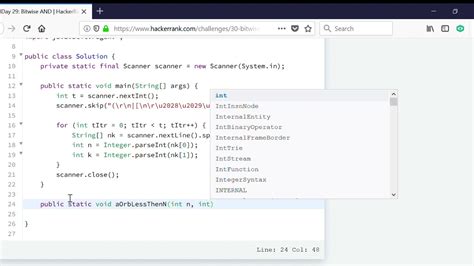 Day 29 Bitwise And Hackerrank Java Youtube