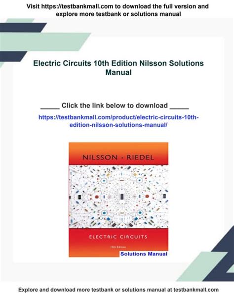 Electric Circuits 10th Edition Nilsson Solutions Manual Pdf